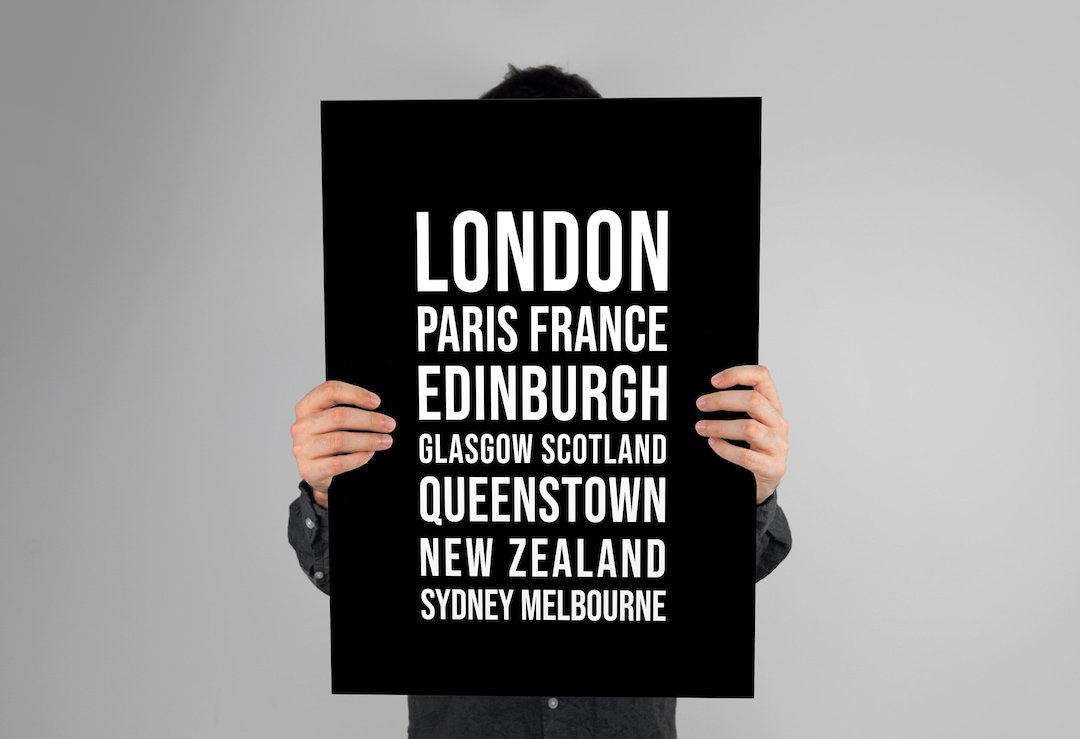 Custom Destination Art print – Travel Word Art Personalized | “your ...