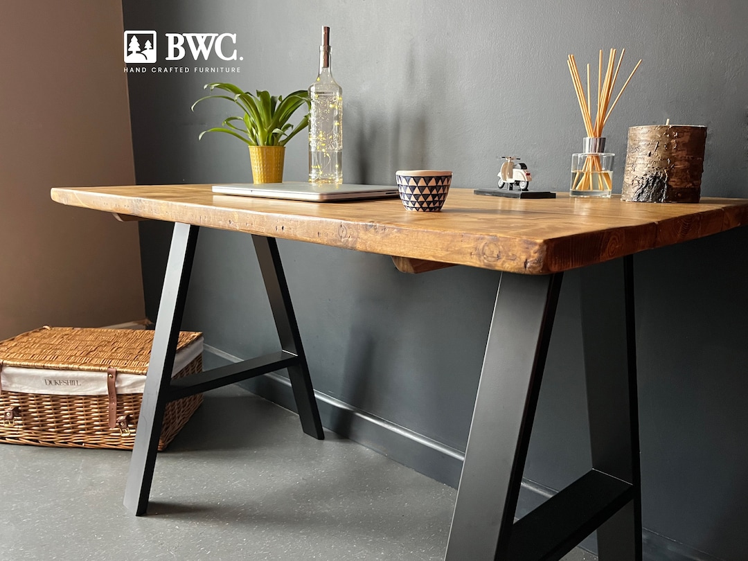 Rustic Desk With A-frame Legs - Work From Home - Made to Order ...