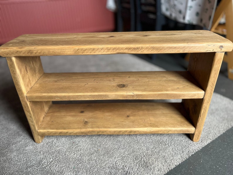 Rustic Reclaimed Wooden Shoe Bench Shoe Rack Made to - Etsy UK