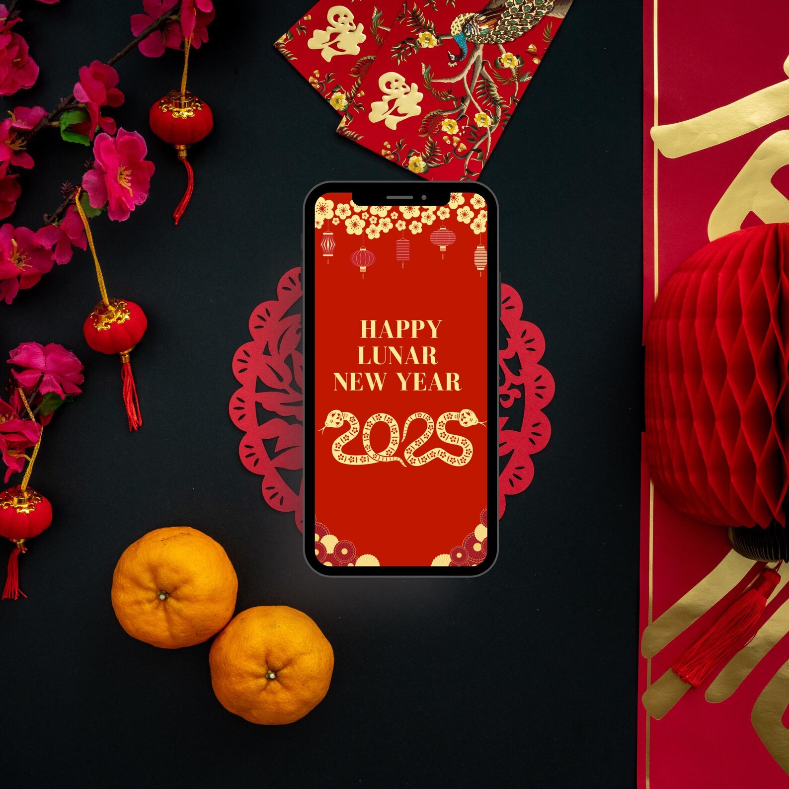 Digital Lunar New Year Card Template, Animated Chinese New Year E-card ...