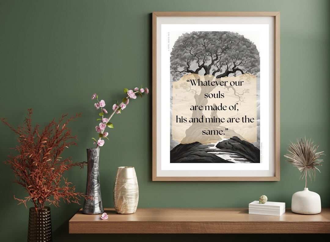 Wuthering Heights Quote | Typography Bookish Merch Art Print | Home ...