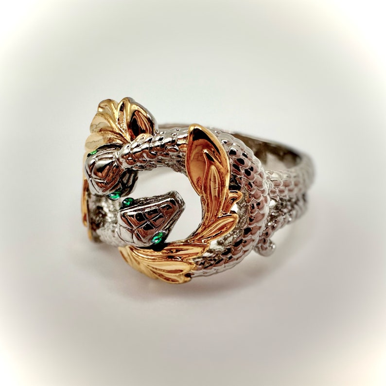 Vintage Two Snakes Ring, Snake Ring, Dainty Snake Ring, Handmade Ring ...