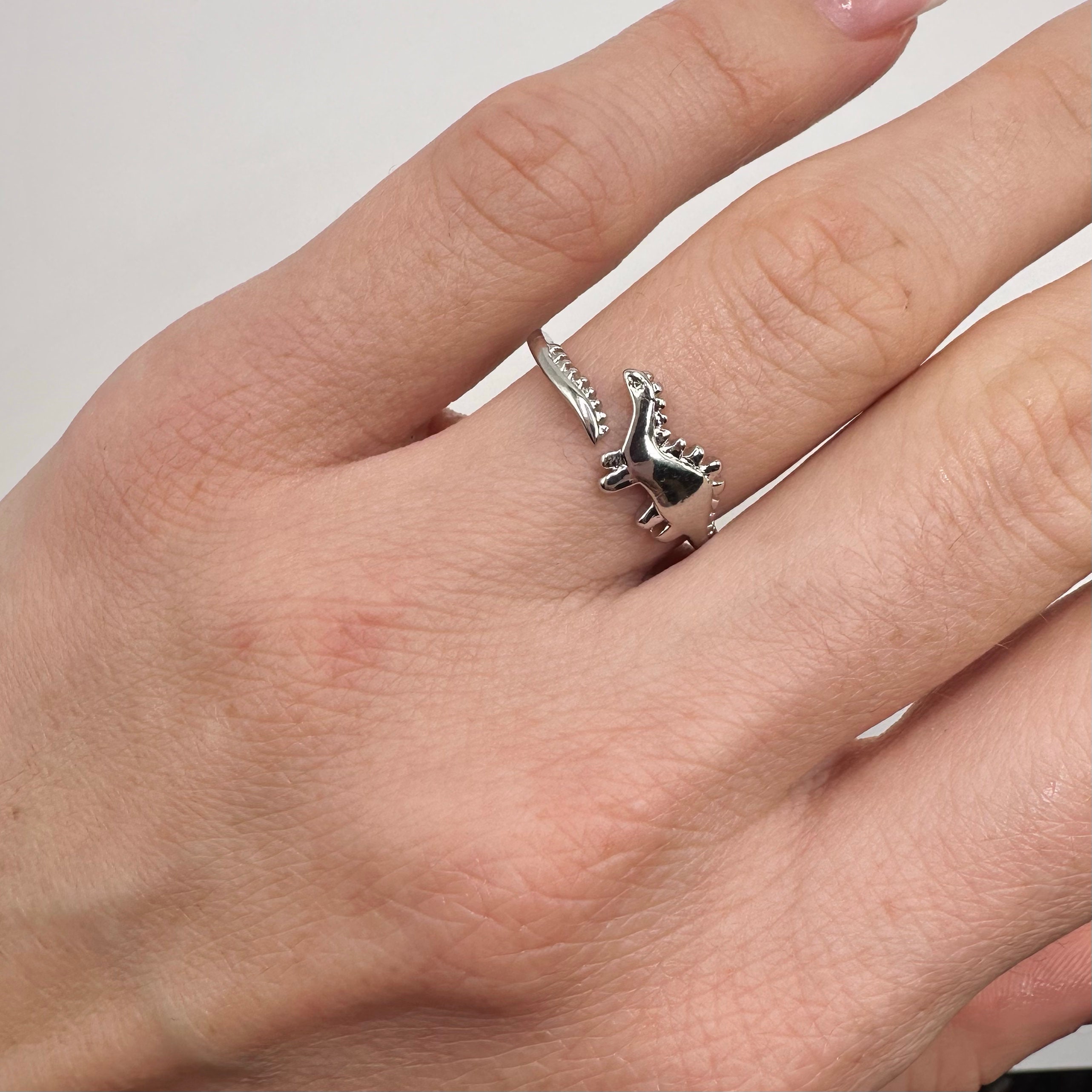 4 Styles Dinosaur Ring, Sterling Silver Dinosaur Ring, Adjustable ...