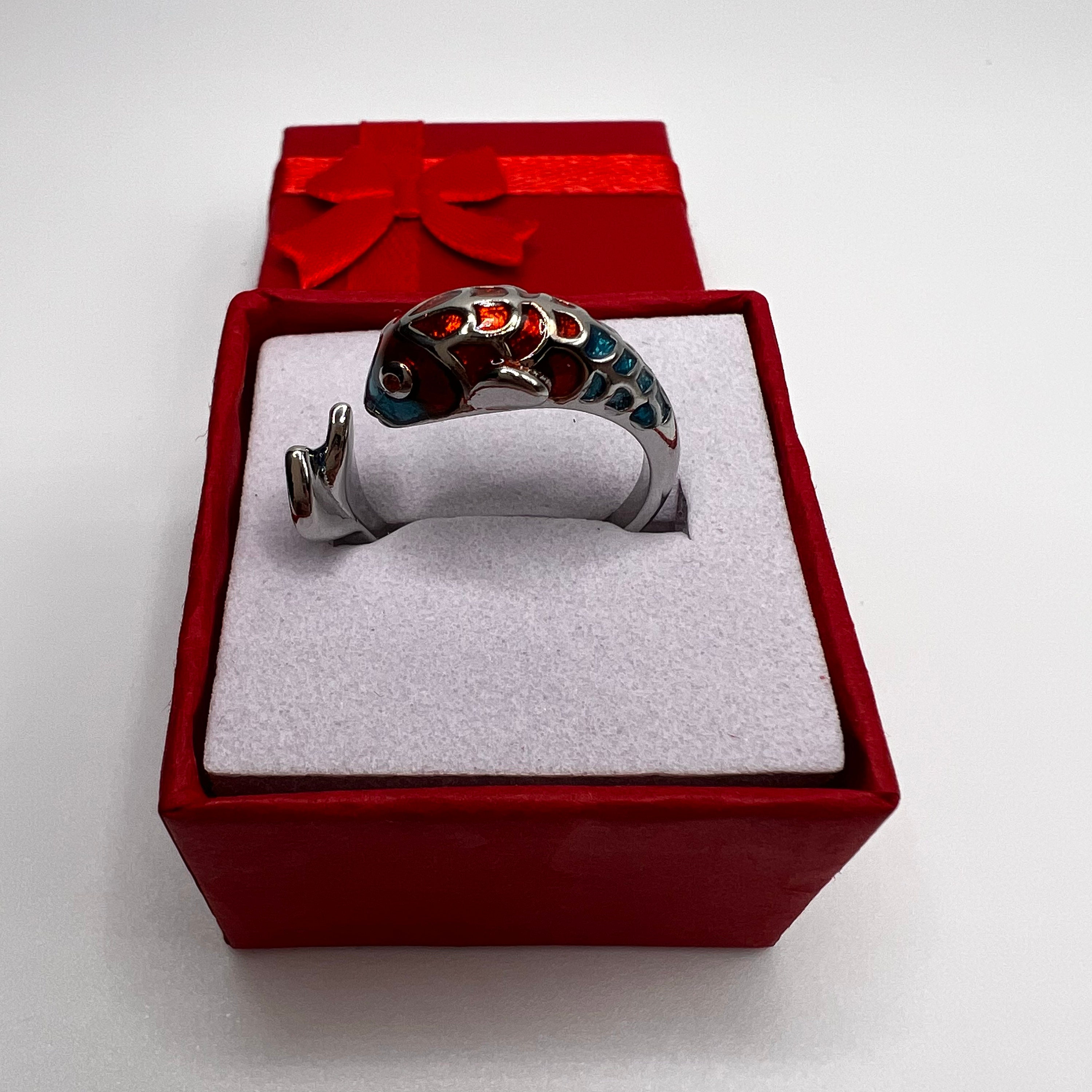 Lucky Koi Fish Ring, Adjustable Opening Ring, Blue Purple Fish Ring ...