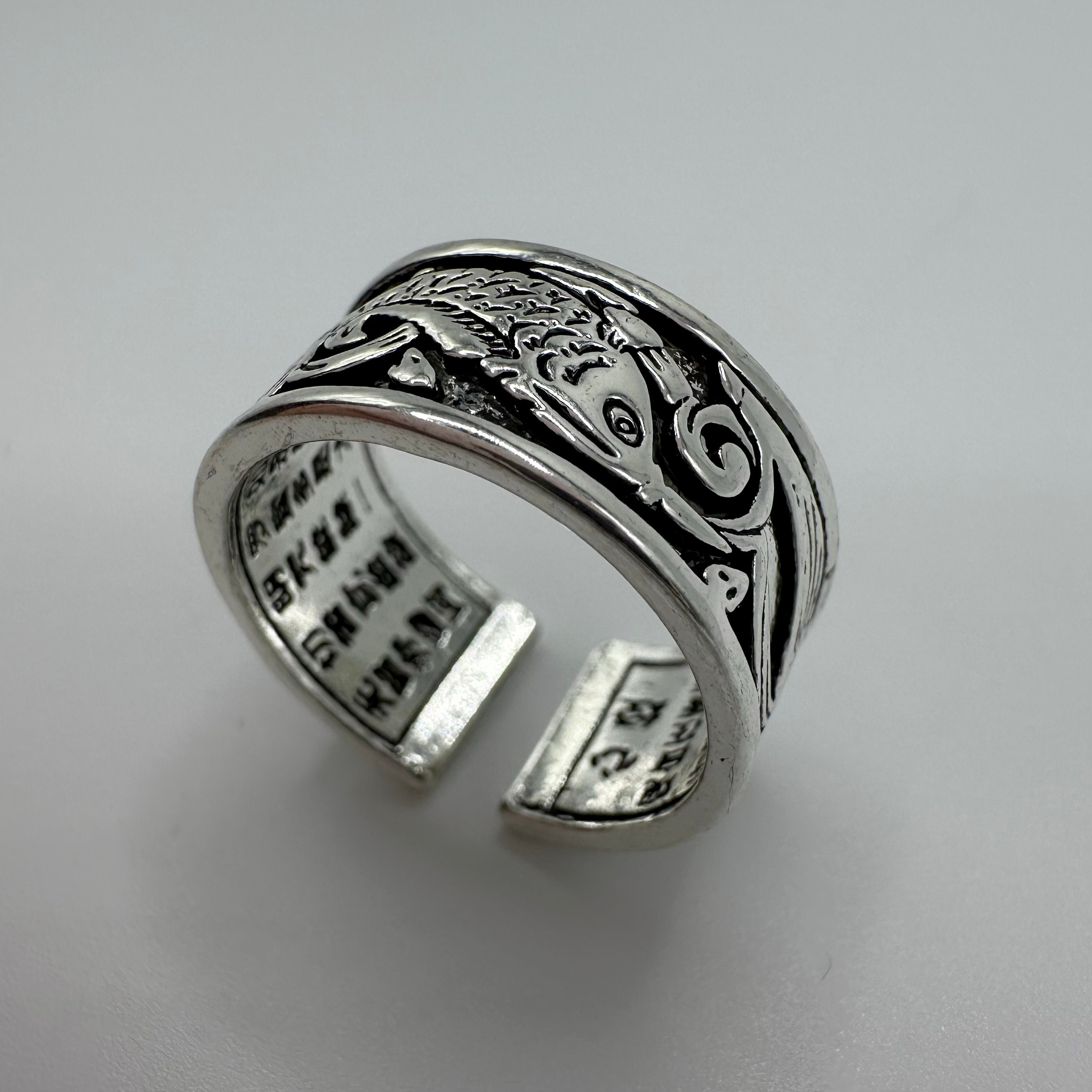 Mens Ring, Koi Fish Ring, Koi Ring, Fish Ring, Titanium Mens Ring ...