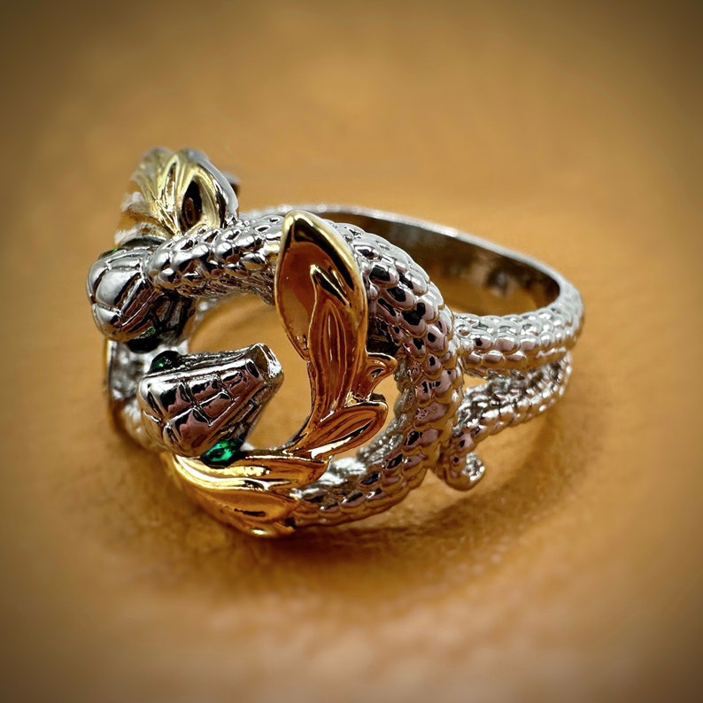 Vintage Two Snakes Ring, Snake Ring, Dainty Snake Ring, Handmade Ring ...