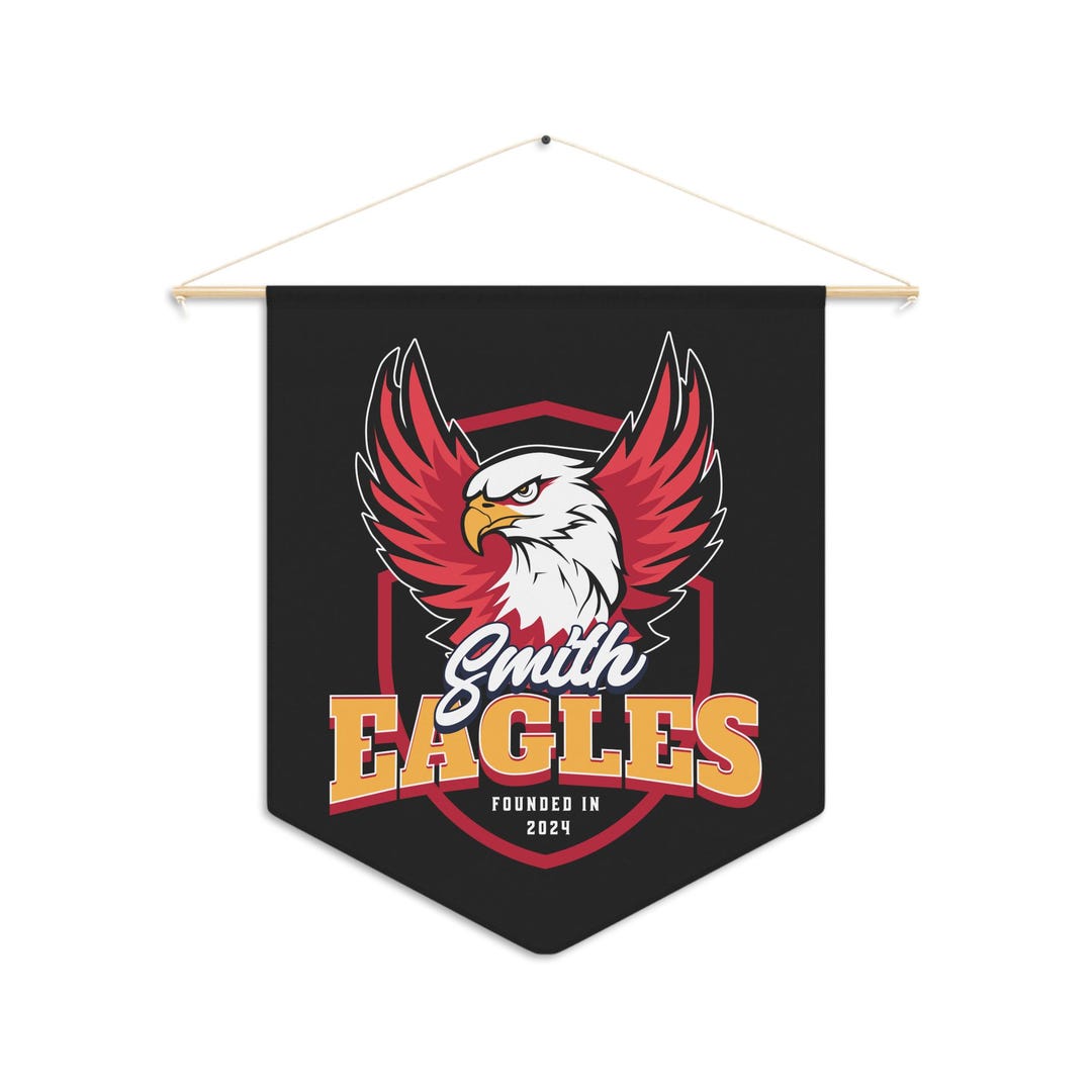 Homeschool Logo Pennant EAGLES 2 Home Decor Family Mascot School Spirit ...