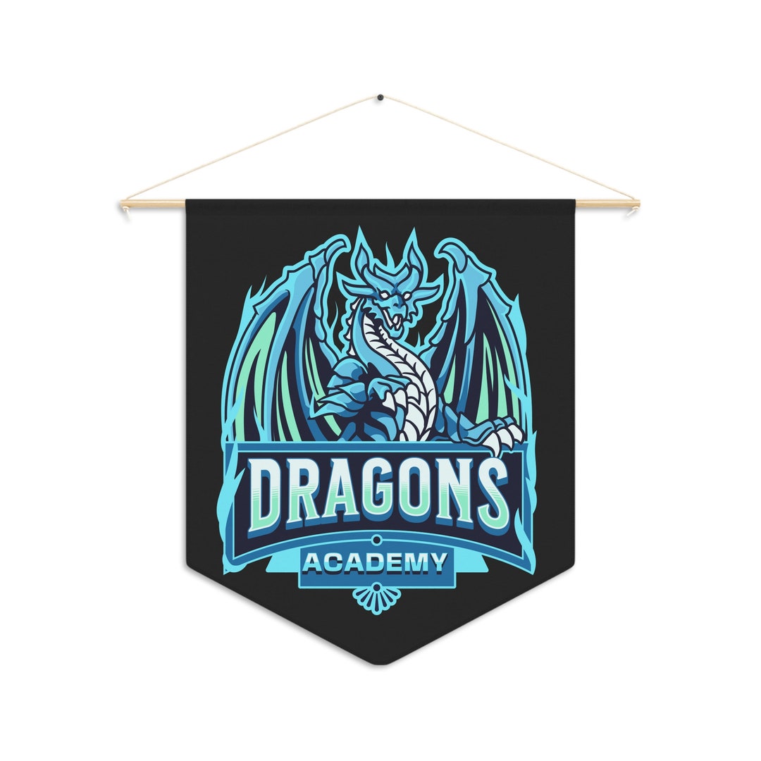Homeschool Logo Pennant DRAGONS Home Decor Family Mascot School Spirit ...