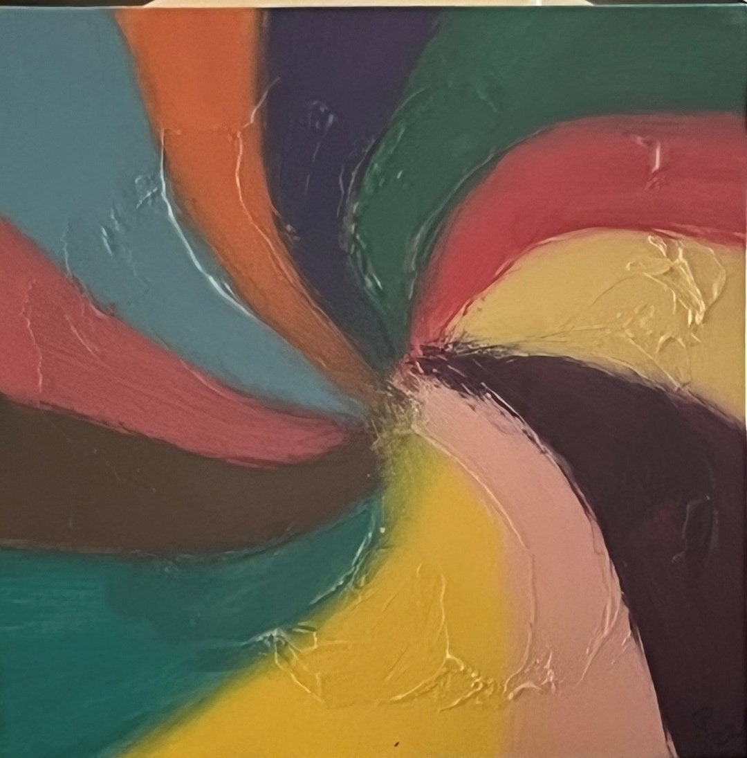 Pinwheel, Acrylic Abstract Art Painting, 12x 12, Canvas - Etsy