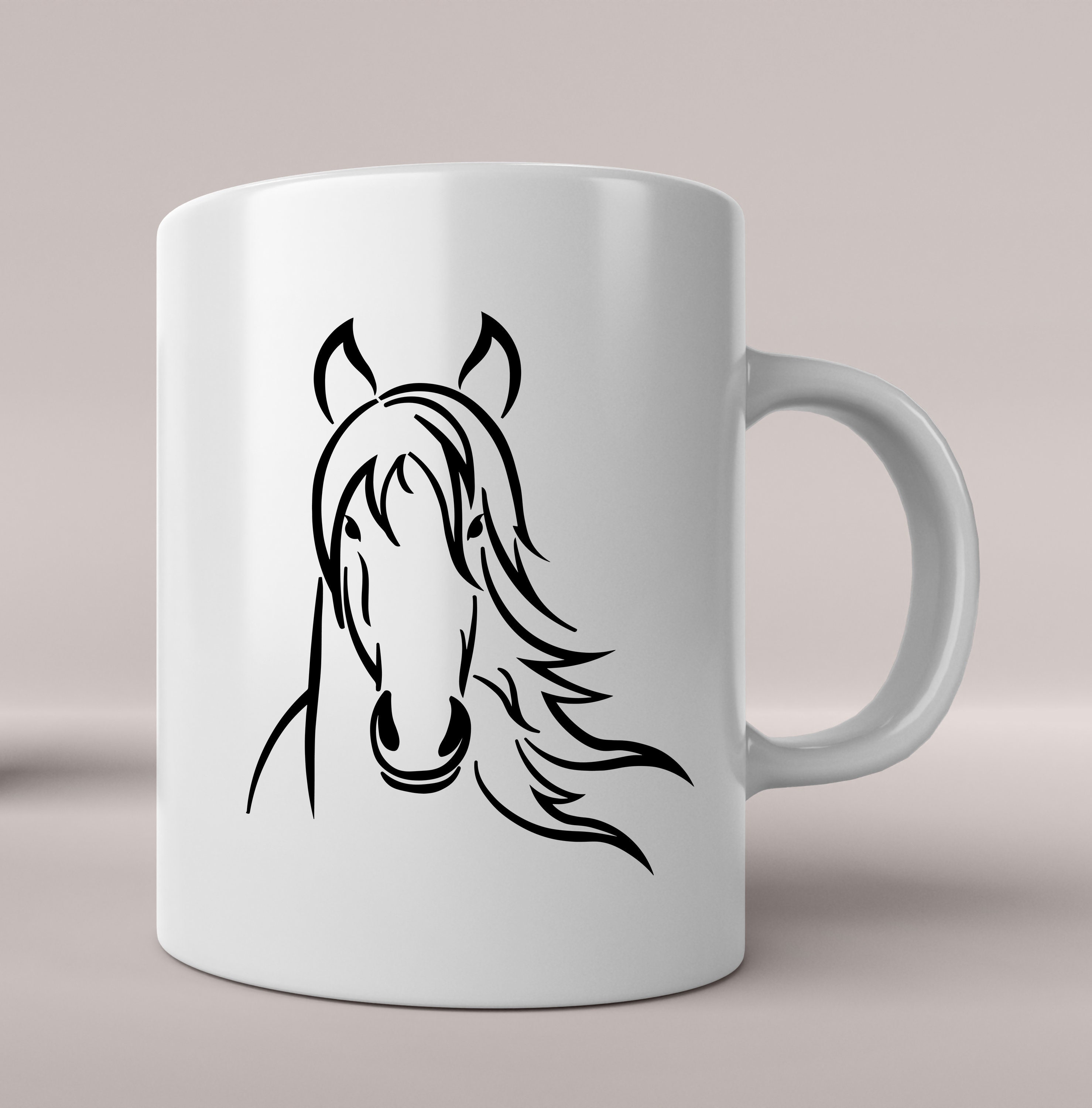 Horse Head SVG DXF Hand Drawn Horse Head Clipart Rodeo Cut - Etsy