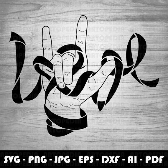 Hand and Love Love Svg Sign Language Svg Vector Cut File - Etsy