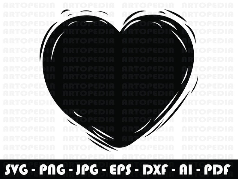 Heart SVG Black Heart SVG Heart SVG Tshirt Svg Valentine - Etsy