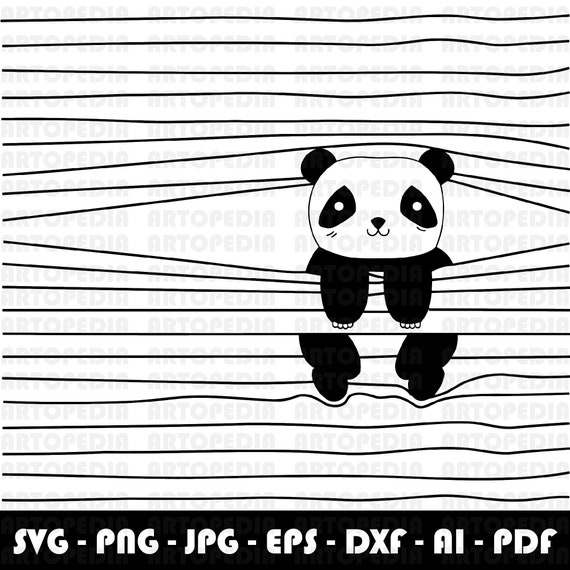 Panda SVG Svg Svg Files Panda PNG Panda EPS Panda Dxf - Etsy
