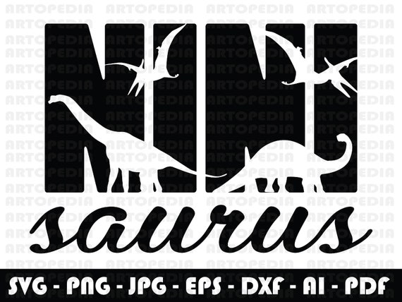 Nini Saurus SVG Nini Tshirt Svg Nini Cut Filescustom - Etsy