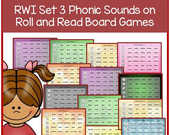 Read Write Inc (RWI) Phonics Set 3 Roll and Read Board Games (PDF) - Etsy