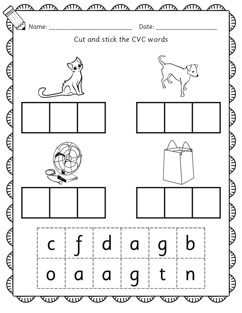 Cut Stick and Read CVC Words Book - RWI Set 1 Phonics Sounds: Decoding ...