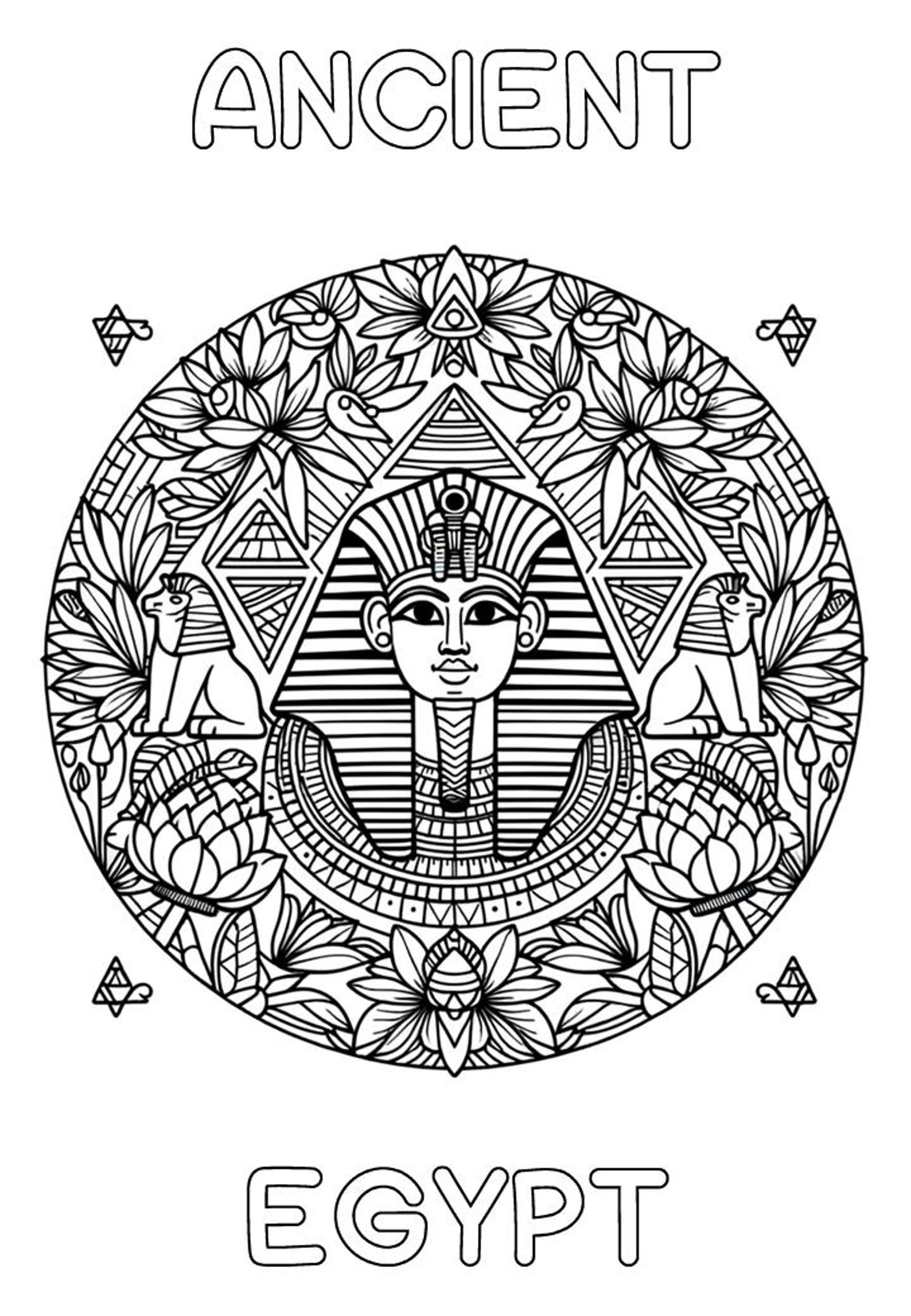 Ancient Egypt Coloring Pages - History Coloring Sheets - Early ...