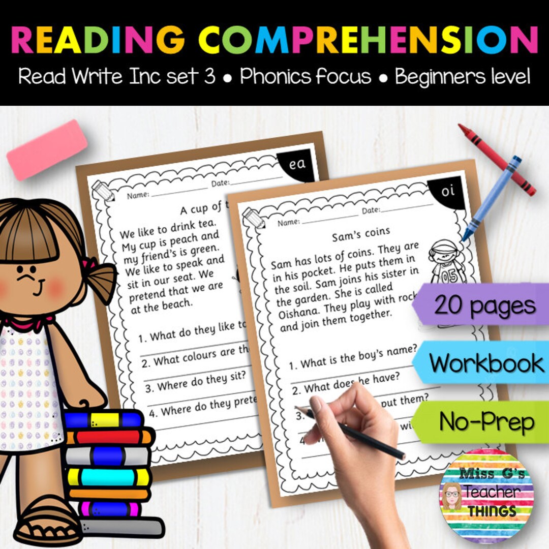 RWI Reading Comprehension Book for Set 3 Phonics Sounds Practice - Etsy