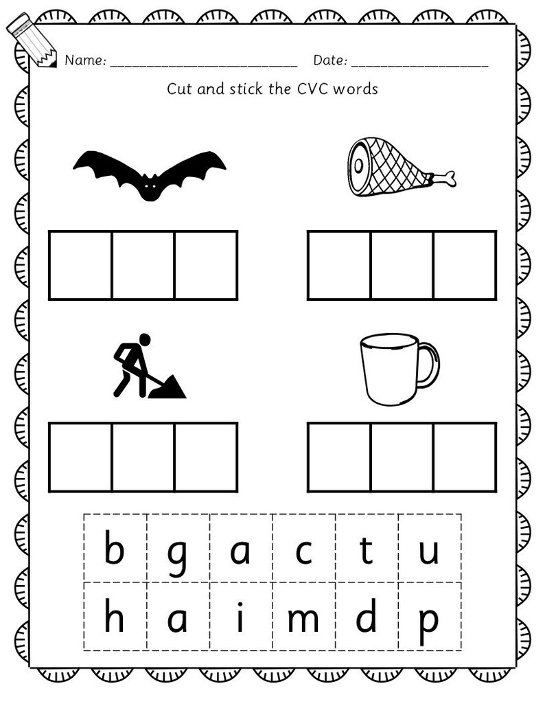 Cut Stick and Read CVC Words Book - RWI Set 1 Phonics Sounds: Decoding ...