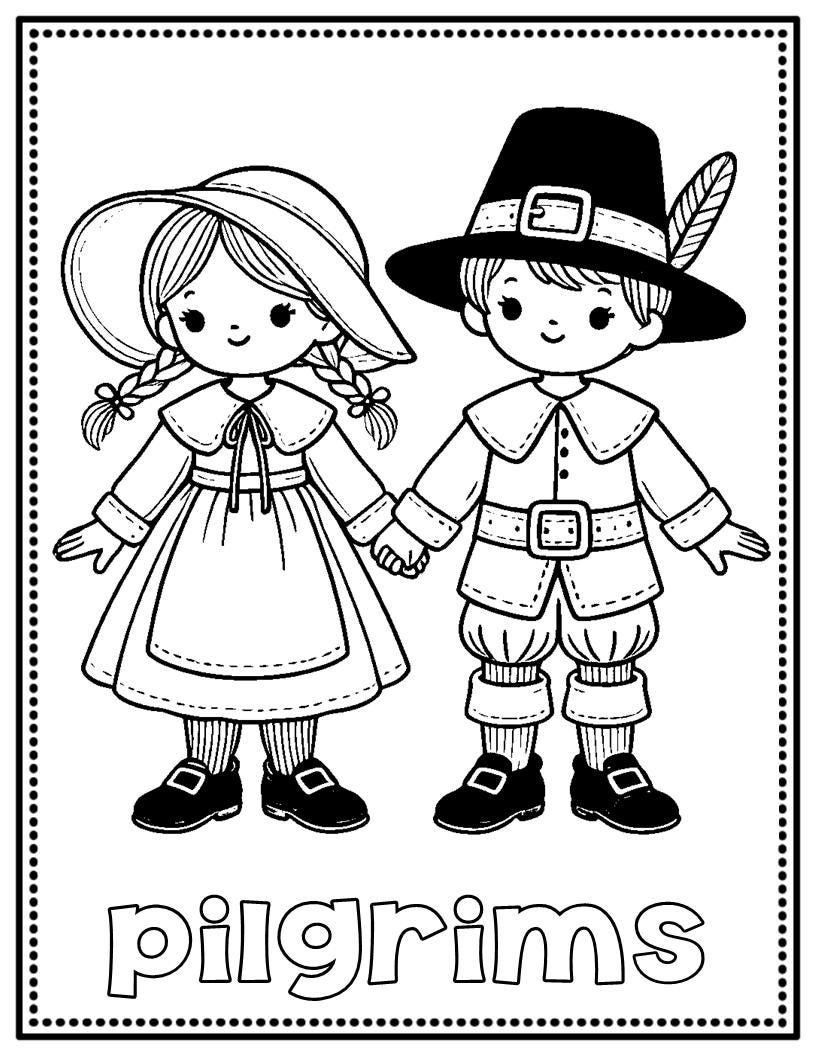 Thanksgiving Vocabulary Coloring Pages - ESL and Young Learners - Etsy