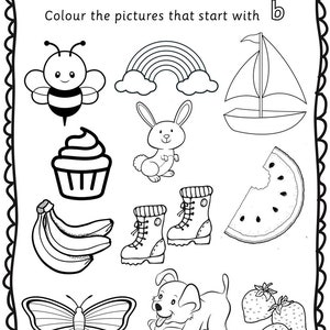 Beginning Sounds Book With 35 Worksheets - Colouring Pages RWI Set 1 ...