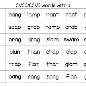 Roll the Dice CVCC CCVC Word Game Boards - Etsy