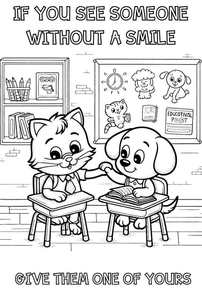 Growth Mindset Kindness Coloring Pages Posters - Inspirational ...