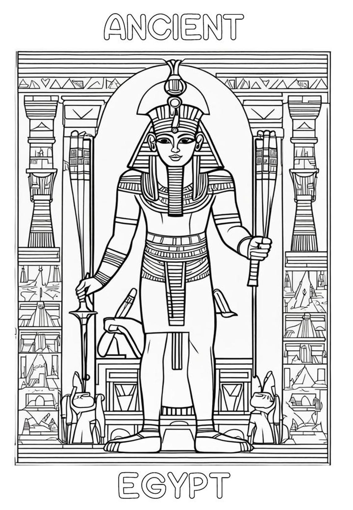 Ancient Egypt Coloring Pages - History Coloring Sheets - Early ...