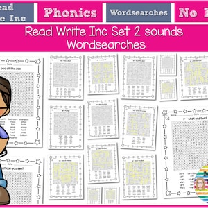 Read Write Inc (RWI) Set 2 Sounds - Word Searches With Answers - Etsy UK
