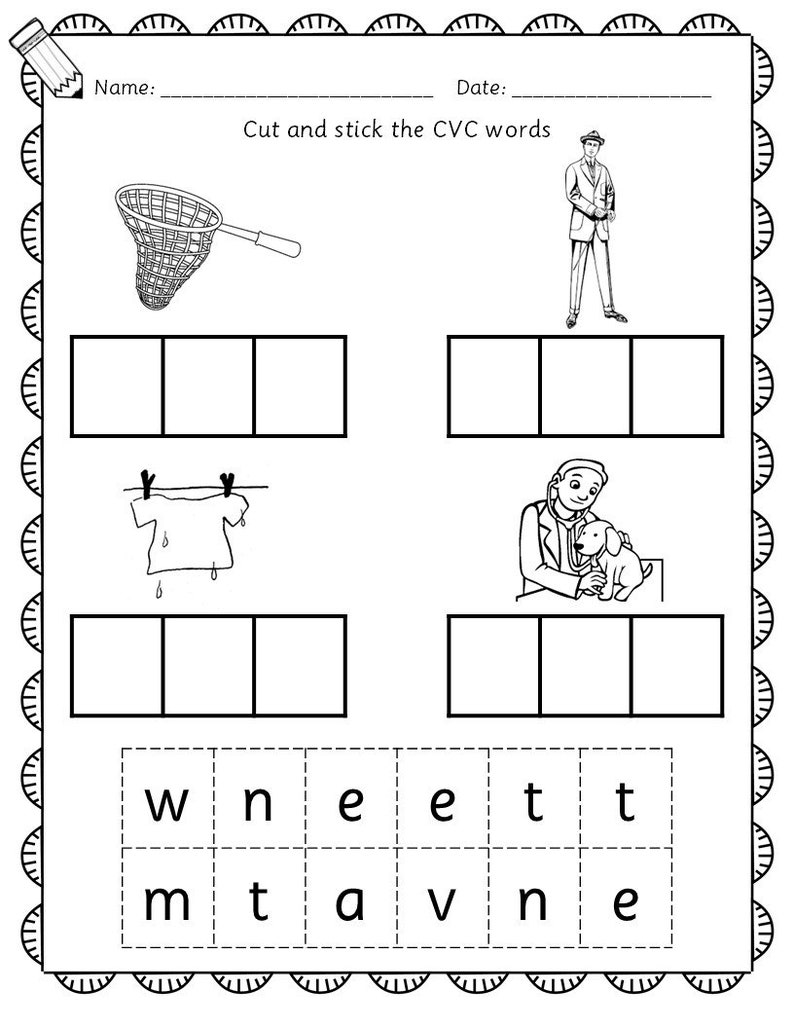 Cut Stick and Read CVC Words Book - RWI Set 1 Phonics Sounds: Decoding ...