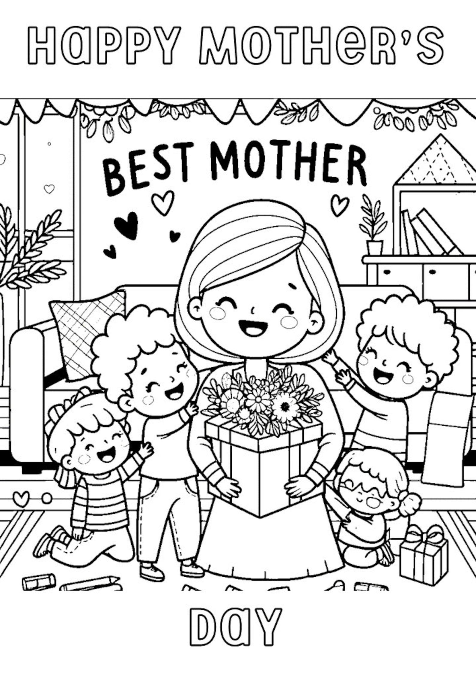 Mother's Day Coloring Pages - Celebrations Coloring Sheets - Early ...