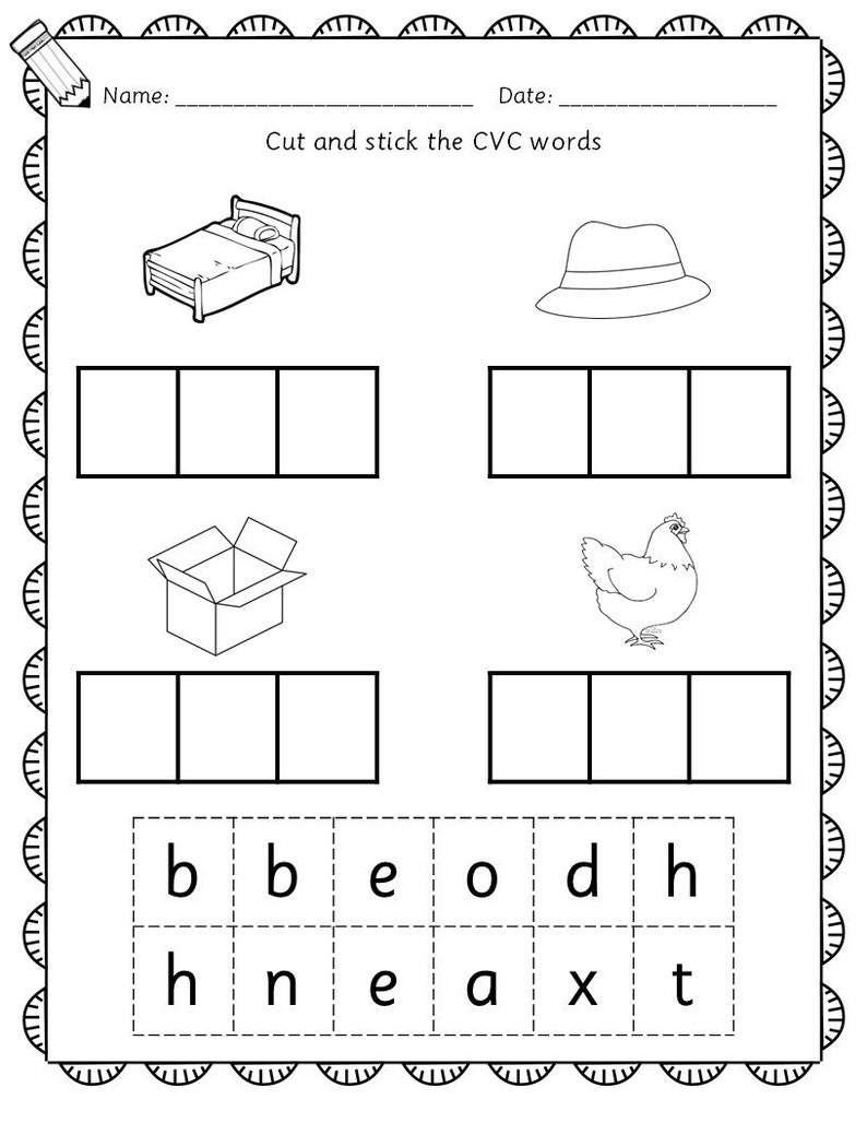 Cut Stick and Read CVC Words Book - RWI Set 1 Phonics Sounds: Decoding ...