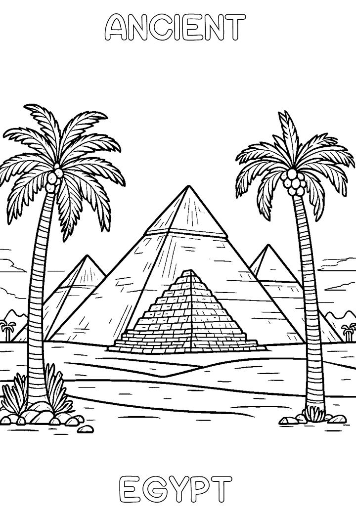 Ancient Egypt Coloring Pages - History Coloring Sheets - Early ...