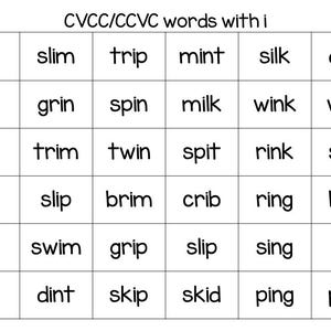 Roll the Dice CVCC CCVC Word Game Boards - Etsy