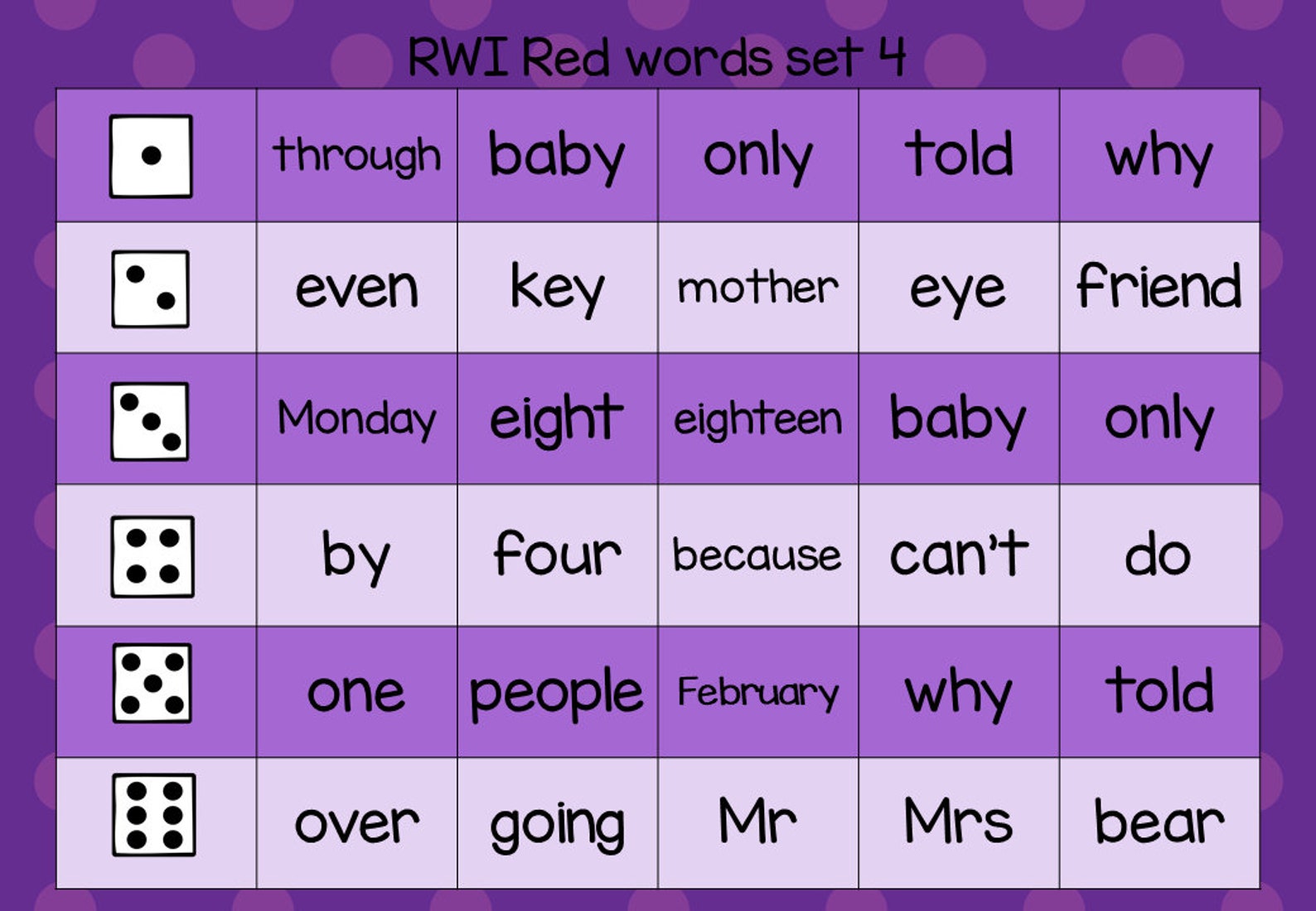 Roll and Read - Read Write Inc - RWI Red Word Colourful Board Games for ...