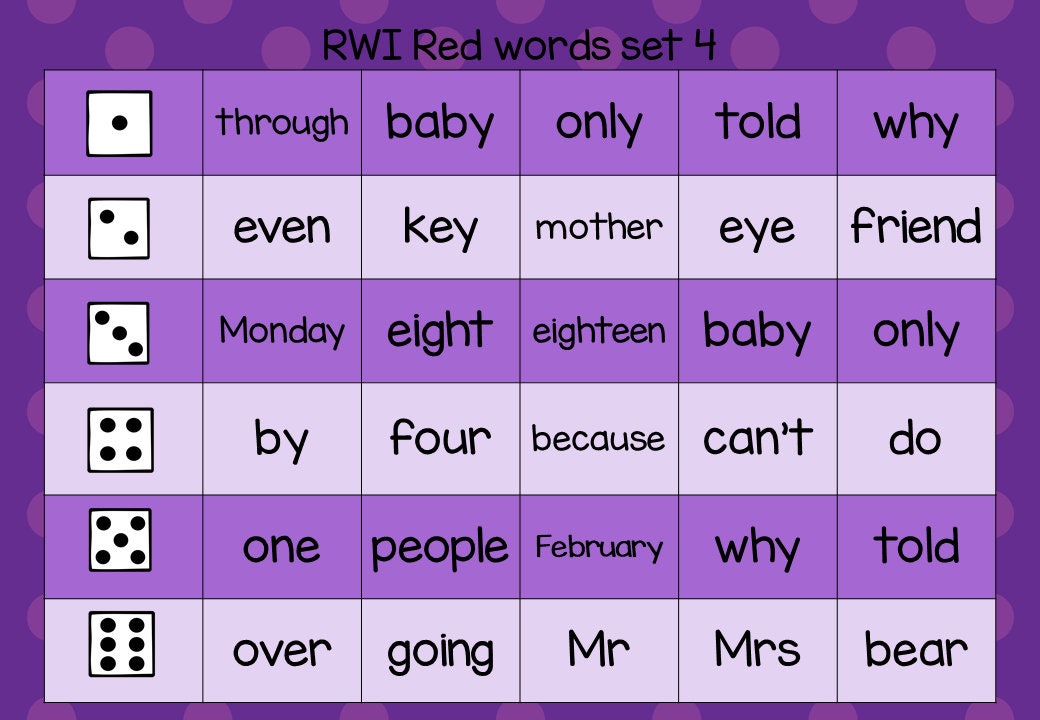 Roll and Read - Read Write Inc - RWI Red Word Colourful Board Games for ...