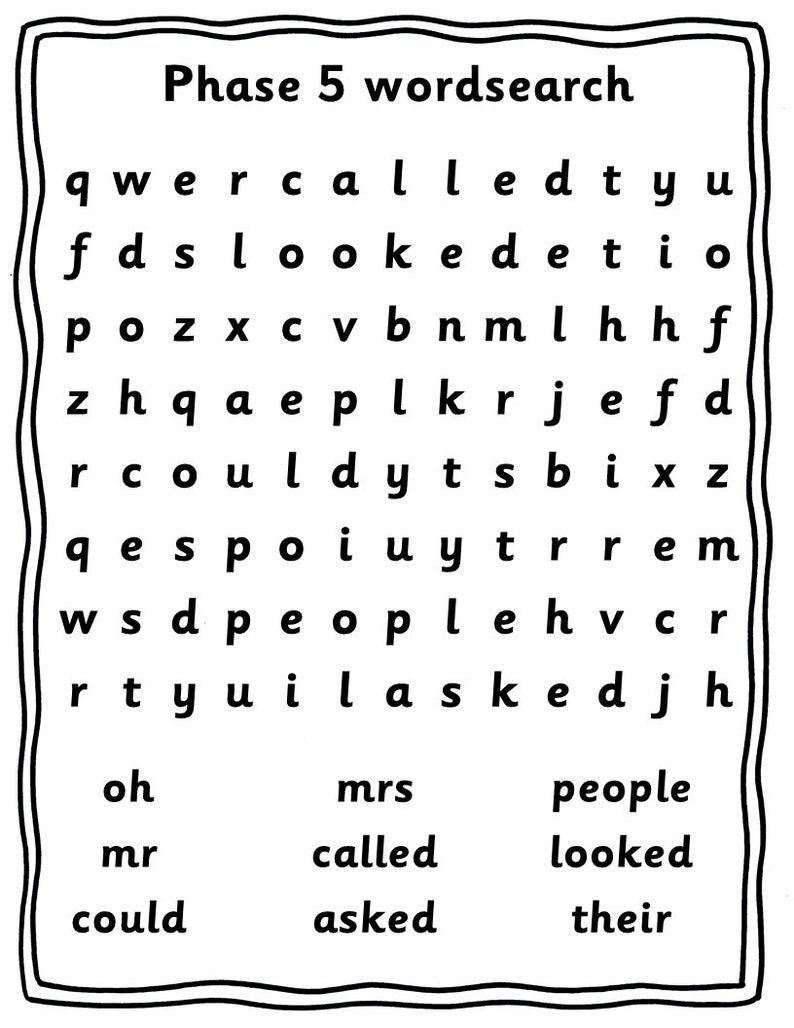 Year 1 / Kindergarten / Reception - Phase 5 Tricky Word Activity Book ...