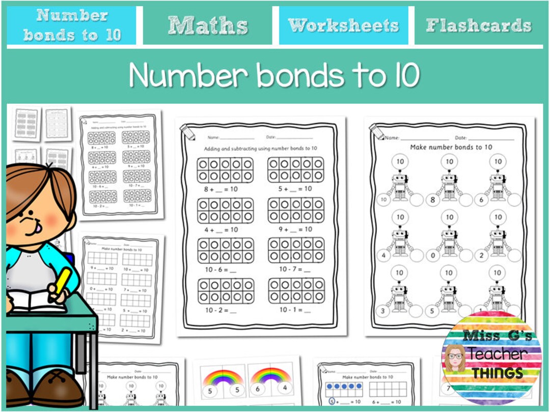Maths: Number Bonds to 10 - Addition, Subtraction, Tens Frames ...