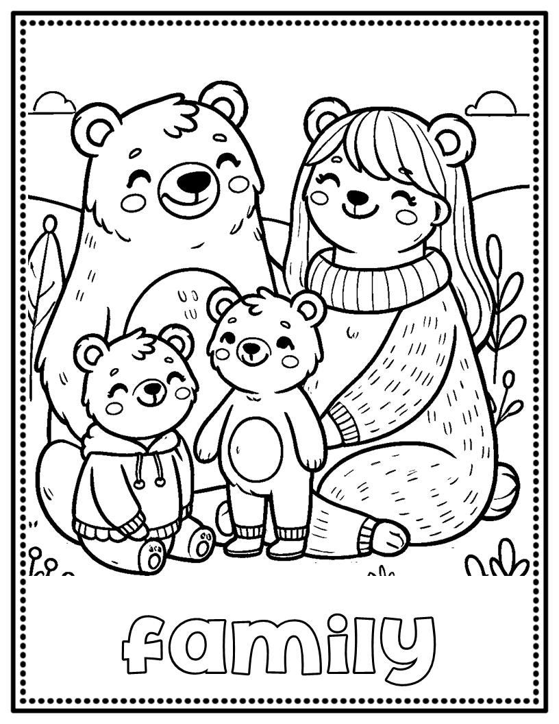 Thanksgiving Vocabulary Coloring Pages - ESL and Young Learners - Etsy