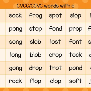 Roll the Dice CVCC CCVC Word Game Boards - Etsy