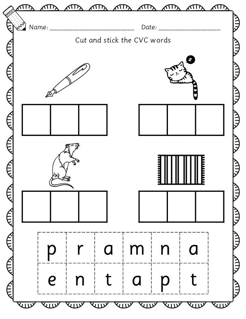 Cut Stick and Read CVC Words Book - RWI Set 1 Phonics Sounds: Decoding ...