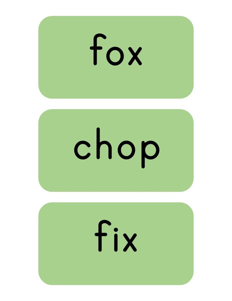 RWI Set 1 Green Word Flashcards - Phonics Decoding Practice: Sounds for ...