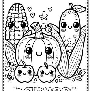 Thanksgiving Vocabulary Coloring Pages - ESL and Young Learners - Etsy