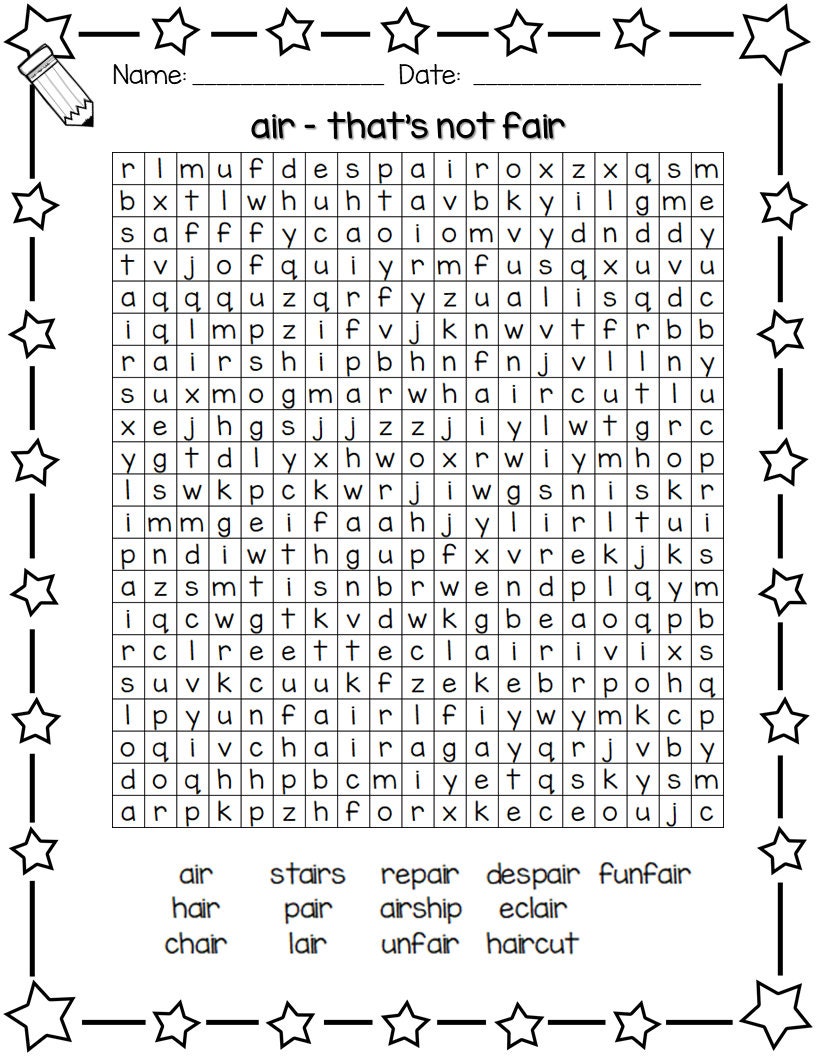 Read Write Inc (RWI) Set 2 Sounds - Word Searches With Answers - Etsy UK