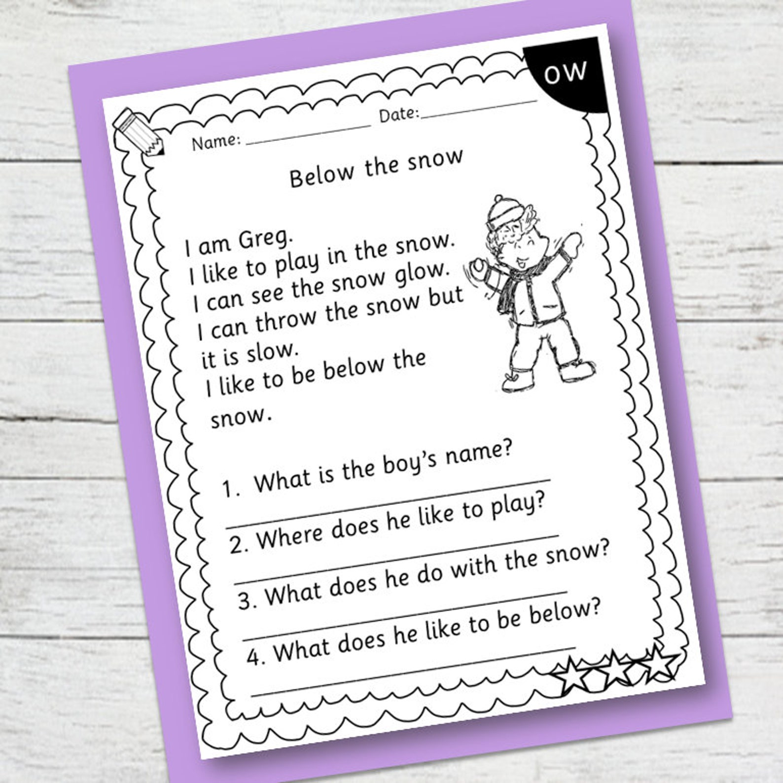 Reading Comprehension Book 1 - RWI Set 2 Phonics - Sounds and Stories ...