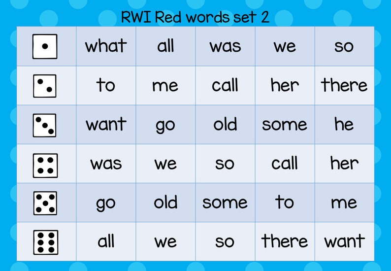 Roll and Read - Read Write Inc - RWI Red Word Colourful Board Games for ...