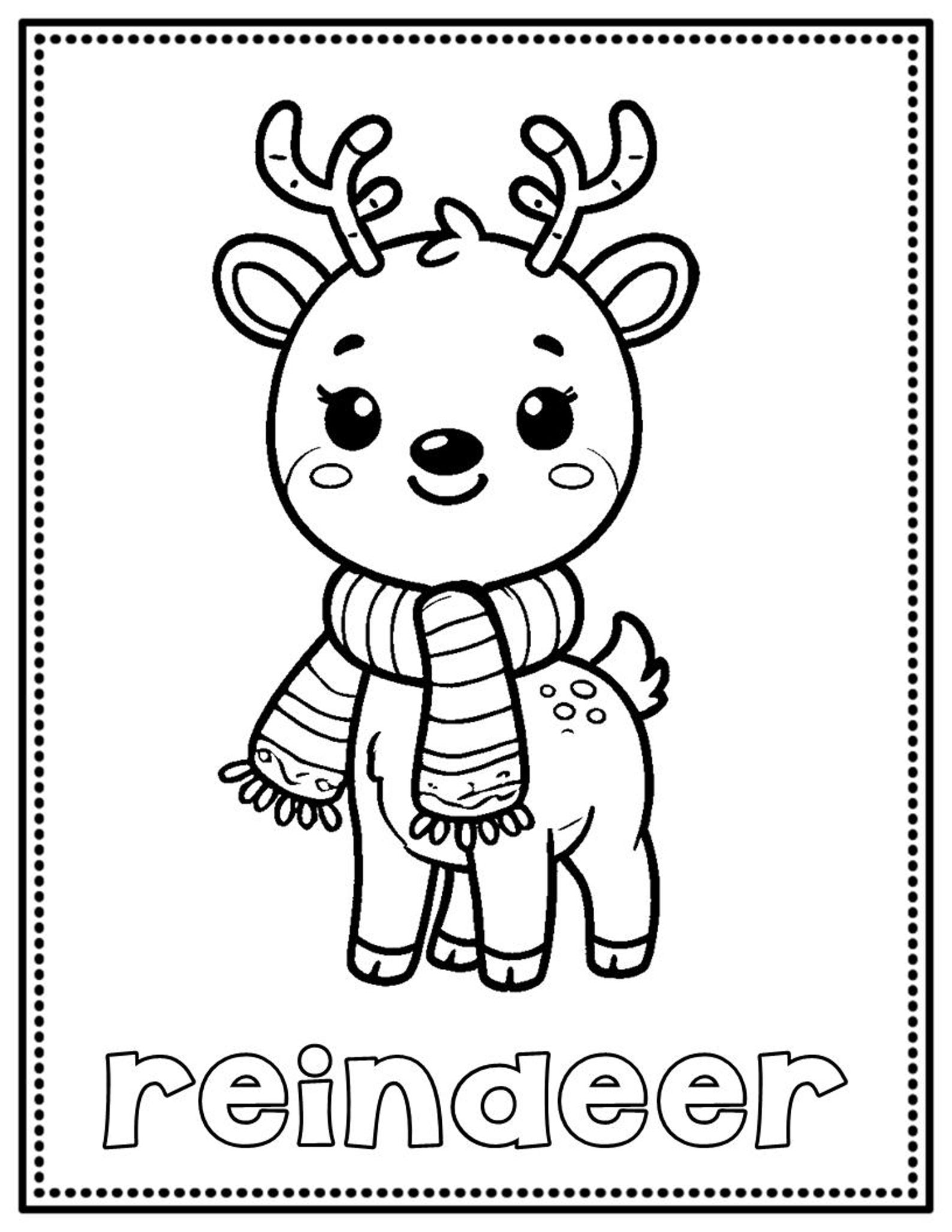 Christmas Vocabulary Coloring Pages: ESL Printable (PDF) - Etsy