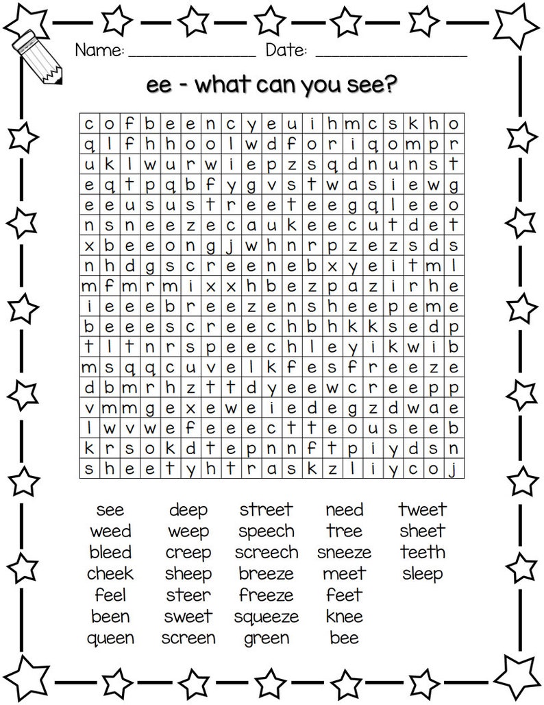 Read Write Inc (RWI) Set 2 Sounds - Word Searches With Answers - Etsy UK