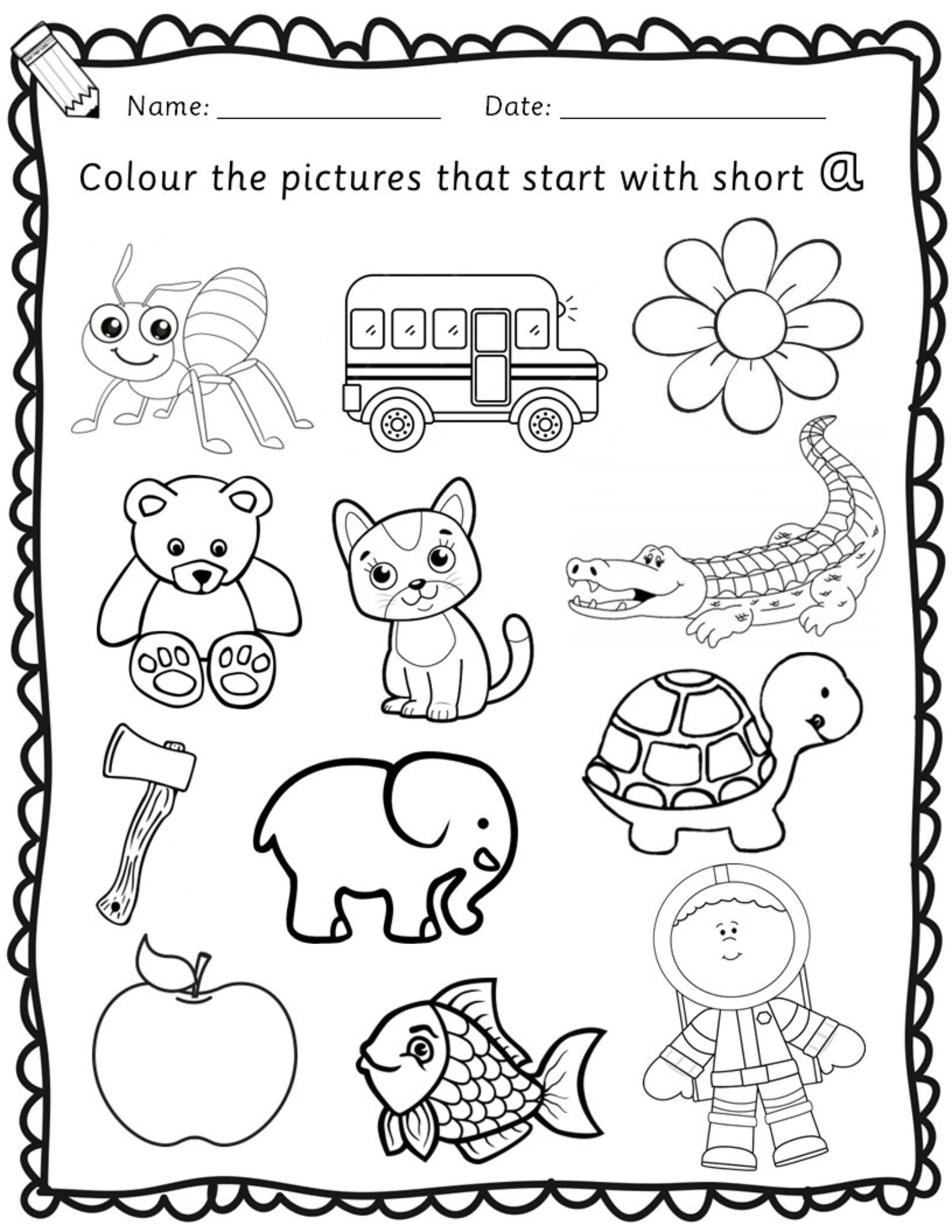 Beginning Sounds Book With 35 Worksheets - Colouring Pages RWI Set 1 ...