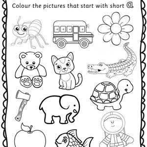 Beginning Sounds Book With 35 Worksheets - Colouring Pages RWI Set 1 ...